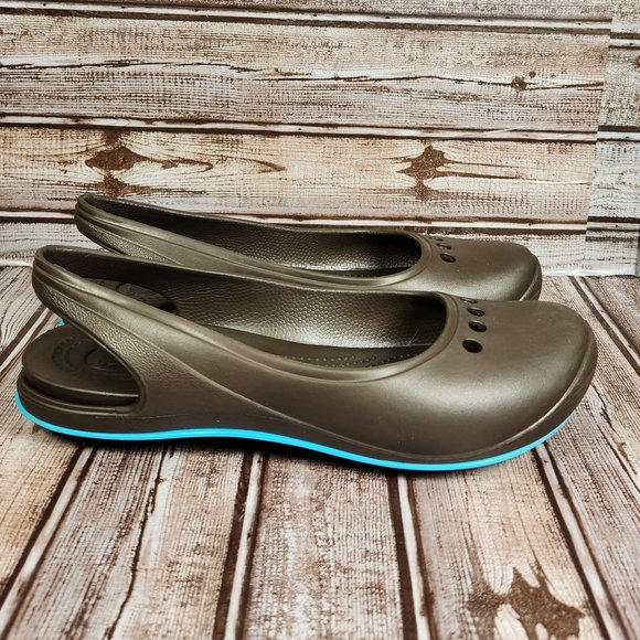 CROCS | Shoes | Crocs Tone Skylar Womens Flat Slip On Mary Jane Ballet ...